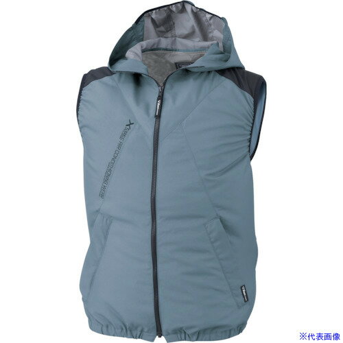 オレンジブック トラスコ中山　TRUSCOXEBEC 空調服遮熱ベスト(フード付き)XE98024−43−M ブルーグレー 〔品番:XE9802443M〕[ 注番:3371419]特長●マイナス5度以上の遮熱効果があり、炎天下で長時間作業を...