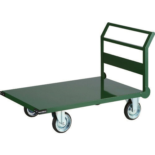 オレンジブック トラスコ中山　TRUSCOTRUSCO 鋼鉄製運搬車 1200X750 Φ200エアキャスター 緑 〔品番:SH1NAC〕[ 注番:3372685]特長●「薄く軽く強い」エアーキャスターを採用、スムーズな旋回・省音・軽量・長...