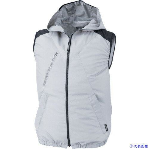 オレンジブック トラスコ中山　TRUSCOXEBEC 空調服遮熱ベスト(フード付き)XE98024−22−L シルバーグレー 〔品番:XE9802422L〕[ 注番:3373036]特長●マイナス5度以上の遮熱効果があり、炎天下で長時間作業...