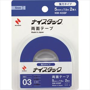 オレンジブック トラスコ中山　TRUSCOニチバン ナイスタック 強力タイプ NW−K5SF 5mmX7.5m(小巻2巻入り) 〔品番:NWK5SF〕[ 注番:3379174]特長●板金、金属、プラスチック等の固定、紙工作に最適です。用途●...