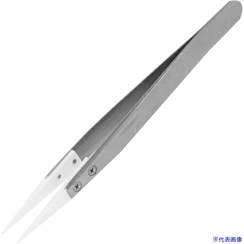 オレンジブック トラスコ中山　TRUSCOENGINEER セラミックピンセット 〔品番:PTZ51〕[ 注番:3516873]特長●耐熱性、耐食性、絶縁性、耐摩耗性に優れ、はんだ・銀ロウが付着しにくいセラミックチップです。●非磁性で、コン...