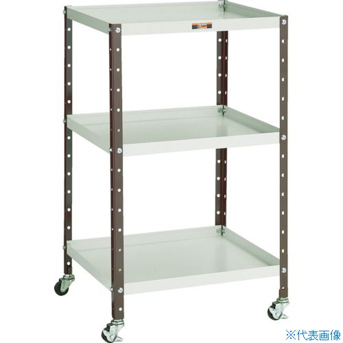 オレンジブック トラスコ中山　TRUSCOTRUSCO V型ツールワゴン 482X420XH798 3段 〔品番:VL13〕[ 注番:3525384]特長●完全オープン型のツールワゴンです。●棚板は表面、裏面で使用できます。仕様●最大積載量...