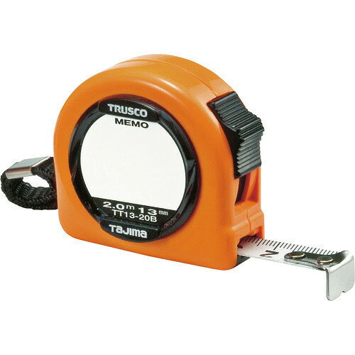 オレンジブック トラスコ中山　TRUSCOTRUSCO メモプレート付コンベックス ロックタイプ 13mm幅 2.0m 〔品番:TT1320B〕[ 注番:3539202]特長●メモができるメモプレート付です。●ベルト止金具付です。●裏面でも...