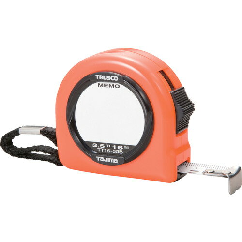 オレンジブック トラスコ中山　TRUSCOTRUSCO メモプレート付コンベックス ロックタイプ 16mm幅 3.5m 〔品番:TT1635B〕[ 注番:3539229]特長●メモができるメモプレート付です。●ベルト止金具付です。●裏面でも...