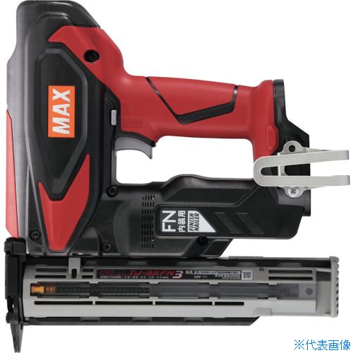 オレンジブック トラスコ中山　TRUSCOMAX 充電式フィニッシュネイラ(本体のみ) 〔品番:TJ35FN3〕[ 注番:3547676]特長●充電式フィニッシュはエアホースの取り回しが難しい作業に最適です。●強力スプリング搭載でハイパワー...