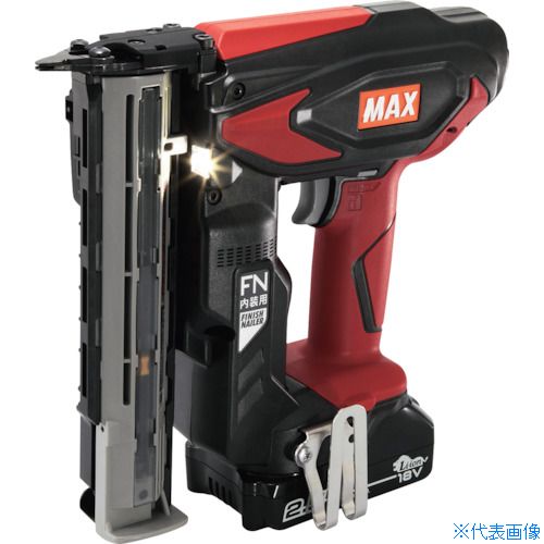 オレンジブック トラスコ中山　TRUSCOMAX 充電式フィニッシュネイラセット(2.5Ah) 〔品番:TJ35FN3BC1825A〕[ 注番:3547678]特長●充電式フィニッシュはエアホースの取り回しが難しい作業に最適です。●強力スプ...