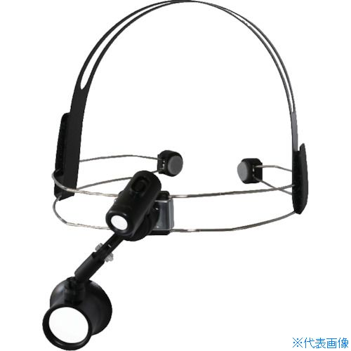 オレンジブック トラスコ中山　TRUSCOリーフ ワイヤーヘッドライト付アイルーペ 倍率5倍 〔品番:WHE50LED〕[ 注番:3559777]特長●高倍率のヘッドアイルーペです。●ヘッドタイプなので両手での作業が可能です。●補助バンドに...