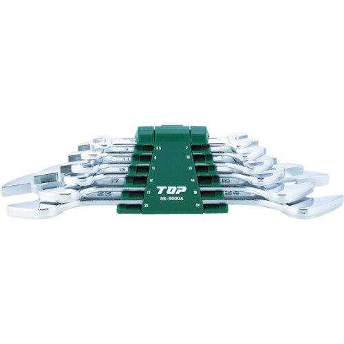 オレンジブック トラスコ中山　TRUSCOトップ工業(TOP) 6丁組スパナ(ISO) Aセット 〔品番:SS6000A〕[ 注番:3599141]特長●自動車整備、産業機械、通信機器、事務機器などの保守、点検、組み立て作業に最適です。●当...