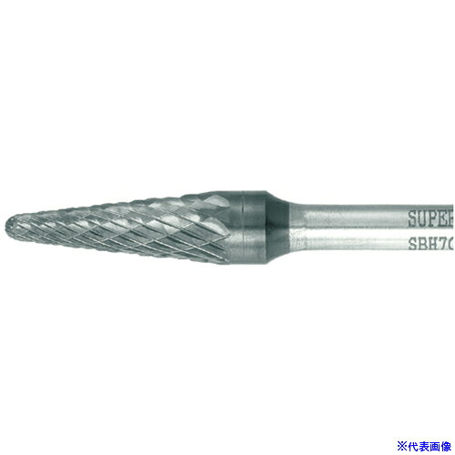 オレンジブック トラスコ中山　TRUSCOスーパー スーパー超硬バー 重切削用 ロー付タイプ テーパー型 刃径:9.5mm 軸径:6.0mm 〔品番:SBH7C03〕[ 注番:3615308]特長●アルミナコーティング（TiAIN）の高硬度...