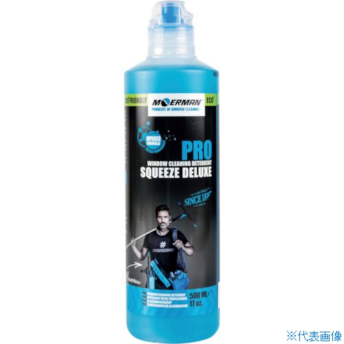 オレンジブック トラスコ中山　TRUSCOモアマン ガラス用洗剤 スクイーズデラックス 本体500ml 〔品番:M24611〕[ 注番:3624643]特長●希釈せずに使えるガラス用クリーナーです。●全成分の6割に植物由来または再生可能な原...