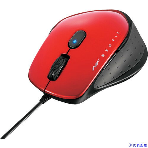 オレンジブック トラスコ中山　TRUSCOBUFFALO 有線 BlueLED 5ボタン NEOFITマウス Mサイズ レッド 〔品番:BSMBU510MRD〕[ 注番:3628351]特長●様々な持ち方に合わせた、3WAYホールド形状 ●...