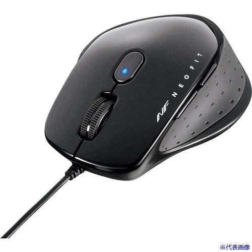 オレンジブック トラスコ中山　TRUSCOBUFFALO 有線 BlueLED 5ボタン NEOFITマウス Mサイズ ブラック 〔品番:BSMBU510MBK〕[ 注番:3628356]特長●誰もが握りやすい形状を追求・かぶせ持ち／爪立て...