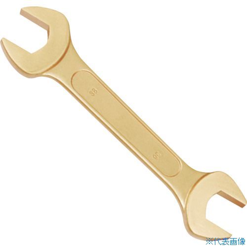 オレンジブック トラスコ中山　TRUSCOTAURUS 防爆両口スパナ 二面幅寸法19×21mm 全長182mm 〔品番:1461921A〕[ 注番:3630712]特長●火花が出ない、耐腐食性のあるアルミニウム青銅製防爆工具です。●ISO...
