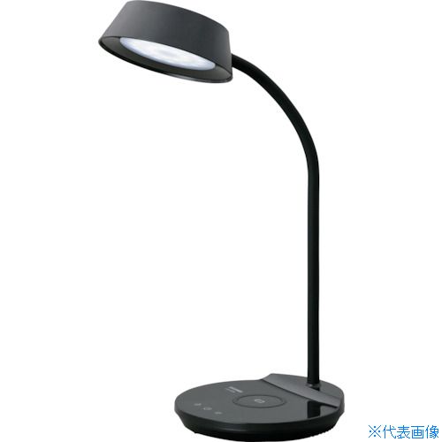 オレンジブック トラスコ中山　TRUSCOIRIS 537199 LEDデスクライト Qi充電シリーズ 平置きタイプ 調光・調色 ブラック 〔品番:LDLQFDLB〕[ 注番:3632484]特長●Qiワイヤレス充電機能搭載のLEDデスクラ...
