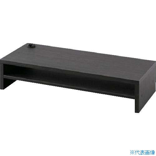 オレンジブック トラスコ中山　TRUSCOIRIS 289233 モニター台棚板付き ブラックオーク 〔品番:MNS590TBO〕[ 注番:3648035]特長●棚板付きですぐに物を取り出せるので作業がスムーズに行えます。●ケーブルホルダー...
