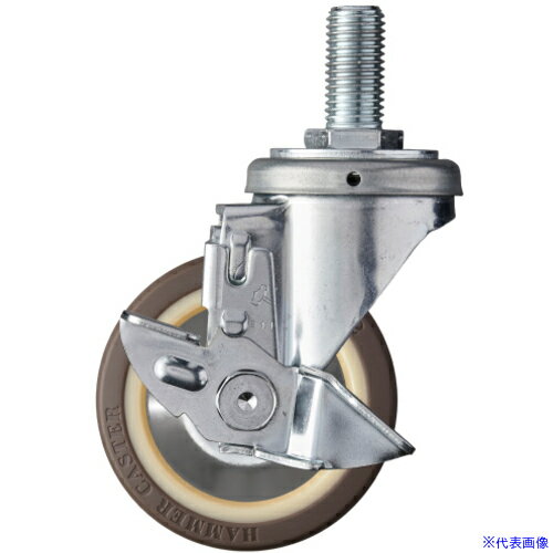 オレンジブック トラスコ中山　TRUSCOハンマー ねじ込み式旋回式ウレタンキャスター(ラジアルボールベアリング)100mm ストッパー付 〔品番:413SAUB100〕[ 注番:3670368]特長●荷重に対する抵抗力が大きく、旋回もスム...