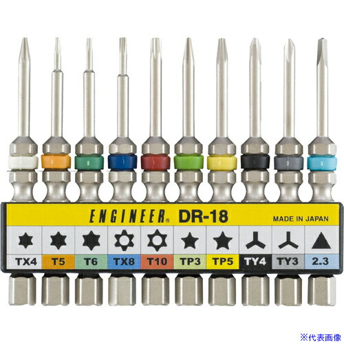 オレンジブック トラスコ中山　TRUSCOENGINEER 特殊ネジ用ビットセット 〔品番:DR18〕[ 注番:3687520]特長●DR-81〜89、93をセットにした10本セットです。●携帯電話、PHS、無線機、パソコン、家庭用ゲーム機...