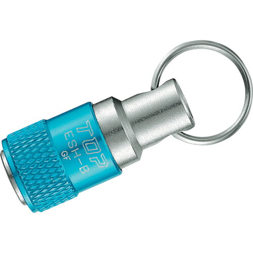 オレンジブック トラスコ中山　TRUSCOトップ工業(TOP) 携帯用ソケットホルダー リング付 ブルー 〔品番:ESHB〕[ 注番:3690890]特長●6.35mm六角軸シャンクのソケットなどが携帯できる便利なホルダです。●丸穴なので、...