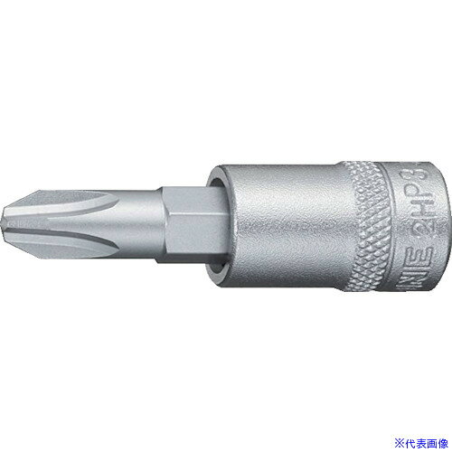 オレンジブック トラスコ中山　TRUSCOTONE ドライバービットソケット (+)No.3 差込角6.35mm 〔品番:2HP3〕[ 注番:3694569]特長●ラチェットハンドルなどに取り付けて使用することにより、マイナスねじ、プラスね...