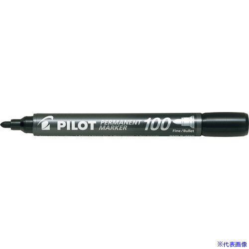 オレンジブック トラスコ中山　TRUSCOPILOT 油性マーカー パーマネントマーカー100 ブラック 中字丸芯 〔品番:MPM10FB〕[ 注番:3698214]特長●24時間キャップを外したままでも書くことができます。●筆跡が濃く、プ...