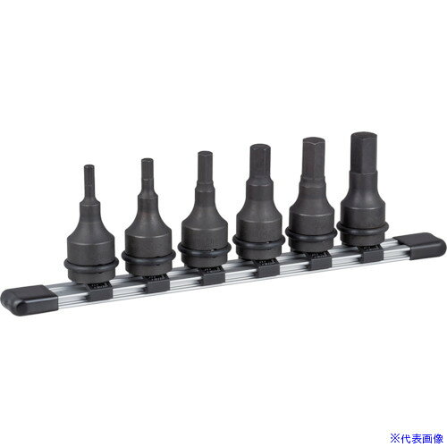 オレンジブック トラスコ中山　TRUSCOTONE インパクト用ヘキサゴンソケットセット(ホルダー付) 6pcs 〔品番:HAH406〕[ 注番:3698432]特長●インパクトレンチなどの動力工具用のソケットです。仕様●差込角(mm)：1...