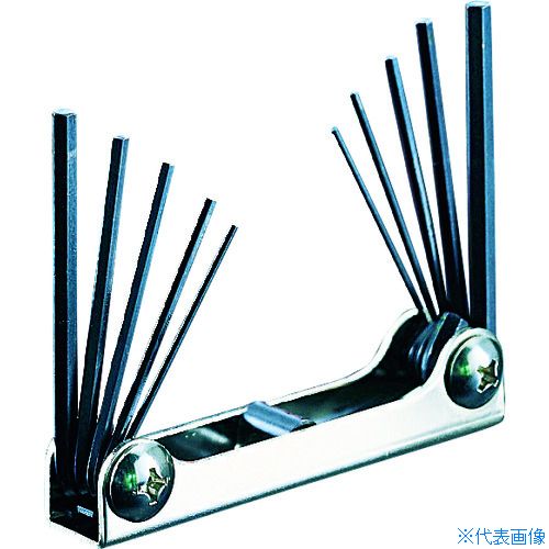 オレンジブック トラスコ中山　TRUSCOHOZAN 六角レンチセット 〔品番:W98〕[ 注番:3708501]特長●折りたたみ式で携帯に便利な六角レンチセットです。●mm／インチとも5種類ずつセットしています。仕様●セット内容(本)：1...