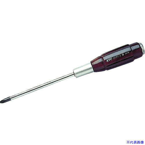 オレンジブック トラスコ中山　TRUSCOKTC 木柄ドライバ クロス貫通タイプ 刃先No.3 軸長150mm 〔品番:D12P23〕[ 注番:3733530]特長●手に優しい天然木のグリップです。●軸は丸軸です。●先端マグネット付です。用...
