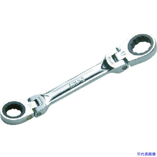 オレンジブック トラスコ中山　TRUSCOKTC ショートラチェットめがねレンチ(両頭首振りタイプ) 14X17mm 〔品番:MR1S1417F〕[ 注番:3736547]特長●両頭首振りタイプです。●ラチェットめがね部は本締めが可能です。...