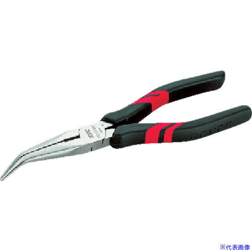 オレンジブック トラスコ中山　TRUSCOKTC ラジオペンチ(ベントノーズタイプ) 全長199mm 切断能力Φ2.3 〔品番:PSL200BN〕[ 注番:3737471]特長●先端部には、対象物をつかんでも滑らないようにクロス溝を施してい...