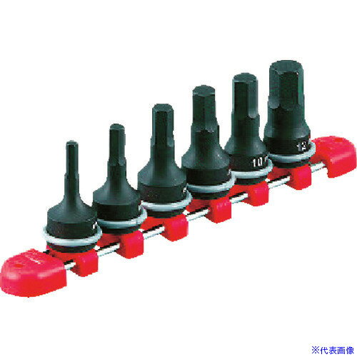 オレンジブック トラスコ中山　TRUSCOKTC 9.5sq.インパクトレンチ用ヘキサゴンレンチセット[6コ組] 〔品番:TBTP306P〕[ 注番:3738469]特長●AMBACシステム採用で、使用時のピン飛び出しを防止します。●刻印に...