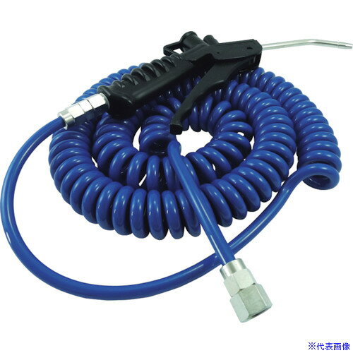オレンジブック トラスコ中山　TRUSCOチヨダ ブローガンセット ラインスパイラル 使用範囲4750mm 〔品番:LS80850〕[ 注番:3761631]特長●ラインスパイラルホース（小巻外径タイプ）にBG-50をセットしました。●コイ...