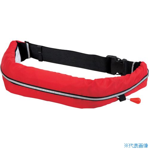 オレンジブック トラスコ中山　TRUSCOOCEANLIFE 自動膨張式ウエストタイプ 作業用ライフジャケット レッド TYPE A 〔品番:WR1RD〕[ 注番:3776499]特長●水を感知し、自動膨張する補助機能付タイプです。用途●小...