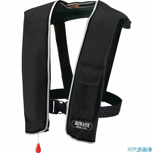 オレンジブック トラスコ中山　TRUSCOOCEANLIFE 自動膨張式ショルダータイプ 作業用ライフジャケット ブラック TYPE A 〔品番:LG1BK〕[ 注番:3776510]特長●水を感知し、自動膨張します。用途●小型船舶用法定備...