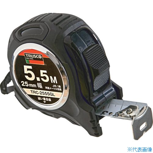 オレンジブック トラスコ中山　TRUSCOTRUSCO 追番目盛りゴムカバー付コンベックス 25幅5.5m 〔品番:TRC2555GL〕[ 注番:3791042]特長●連続目盛で前後目盛を見なくても把握できます。●裏面目盛はスタンダードな目...