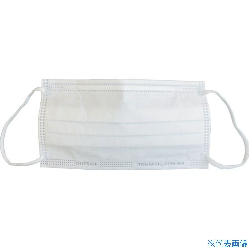 オレンジブック トラスコ中山　TRUSCOTRUSCO ホワイトマスク 3層タイプ(個包装10枚入り) 〔品番:DPMWM10〕[ 注番:3799717]特長●東レ製不織布を使用した国内製造の三層マスクです。●BFE試験（細菌捕集効率）99...
