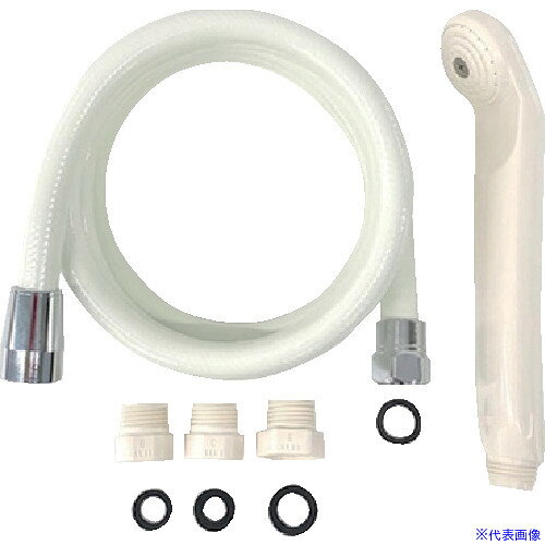 オレンジブック トラスコ中山　TRUSCOKVK シャワーセット(低水圧用) 〔品番:PZ620AL2〕[ 注番:3818052]特長●弱いシャワーが勢いアップします。仕様●ホース長さ(m)：1.6●色：ホワイト仕様2●白1.6mホース●他...