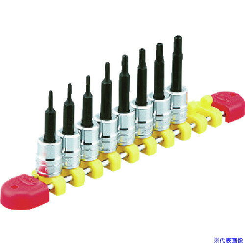 オレンジブック トラスコ中山　TRUSCOKTC 6.3sq.T型いじり止めトルクスビットソケットセット[8コ組] 〔品番:TBT208TH〕[ 注番:3839435]特長●ビット部は差込式で、交換が可能です。●T型いじり止め形状です。●差...