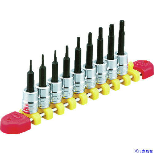 オレンジブック トラスコ中山　TRUSCOKTC 6.3sq.T型トルクスビットソケットセット[9コ組] 〔品番:TBT209T〕[ 注番:3839443]特長●ビット部は差込式で、交換が可能です。●差込角側は応力の集中を防ぐパワーフィット...