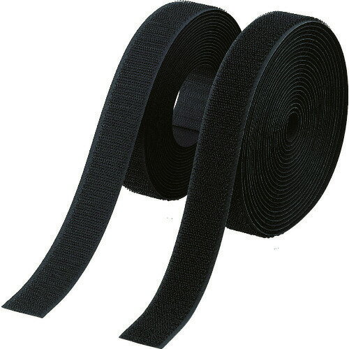 オレンジブック トラスコ中山　TRUSCOTRUSCO マジックテープ 縫製タイプ 25mmX5m 黒(1巻=1セット) 〔品番:TMSH255BK〕[ 注番:3897222]特長●繊維製品なので軽く、お好みのサイズにハサミでカットできます...