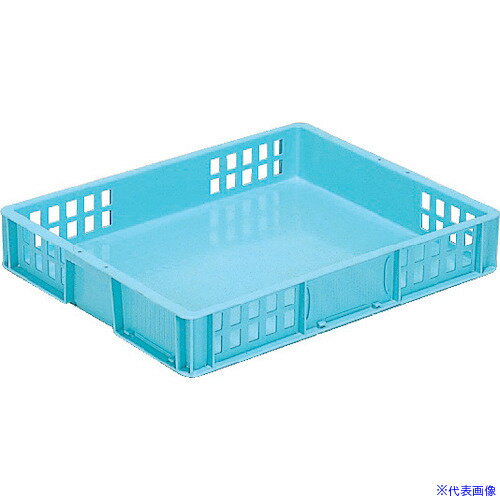 オレンジブック トラスコ中山　TRUSCOサンコー コンテナ サンテナーB#17FC(BM)ブルー 101718 〔品番:10171800BLDFC〕[ 注番:3914149]特長●底面アミ目、側面ベタ目のスタッキングコンテナーです。仕様●...