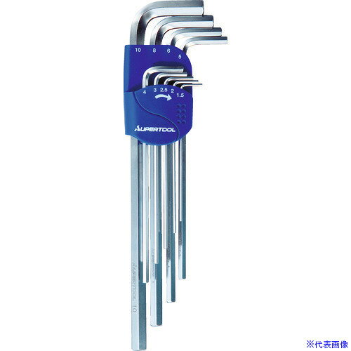 オレンジブック トラスコ中山　TRUSCOスーパー エクストラロング六角棒レンチ(9本組)1.5〜10mm 〔品番:HKX9S〕[ 注番:3935302]特長●高トルク、高靱性、優れた耐久性・耐摩耗性・耐食性で高品質の商品です。●エクストラ...