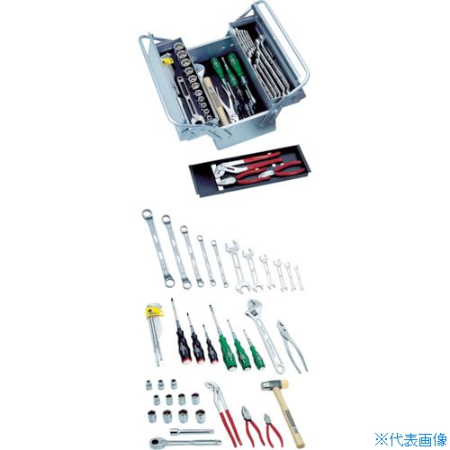 オレンジブック トラスコ中山　TRUSCOASH ツールセットTS3100 〔品番:TS3100〕[ 注番:3961222]特長●工具の出し入れが容易なメタルトレイは樹脂性のものと違い、衝撃に強く使用する場所を選びません。●特長の有る商品を...
