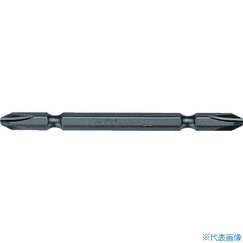 オレンジブック トラスコ中山　TRUSCOナック ドライバービット “ダブルビット” 差込5×No.2×200L 〔品番:1W2200〕[ 注番:3962881]特長●電動ドライバーなどでの十字穴付きねじの締め付け用（両頭）です。●耐久性の...