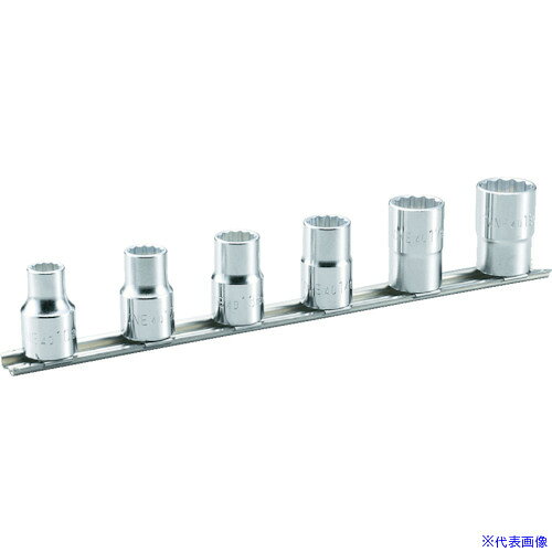 オレンジブック トラスコ中山　TRUSCOTONE ソケットセット(12角・ホルダー付) 6pcs 〔品番:HD406〕[ 注番:3964426]特長●ソケットの取り外しが容易なアルミタイプのソケットホルダで作業効率がアップします。●産業機...