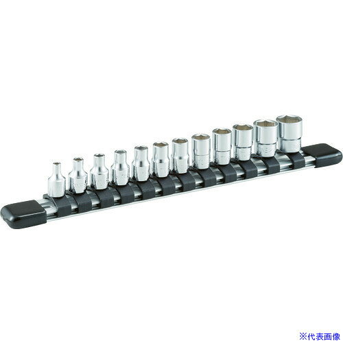 オレンジブック トラスコ中山　TRUSCOTONE ソケットセット(インチ) (6角・ホルダー付) 吋目 12pcs 差込角6.35mm 〔品番:HSB212〕[ 注番:3964558]特長●ソケットの取り外しが容易なアルミタイプのソケット...