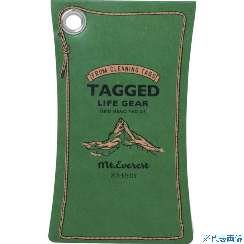 オレンジブック トラスコ中山　TRUSCOTAGGED タグドライフギア緑色 Sエベレスト 〔品番:TALG1251S〕[ 注番:4030166]特長●洗えるほど丈夫な紙「耐洗紙」を使用したメモ帳です。●アウトドアなど屋外での使用また防災用...