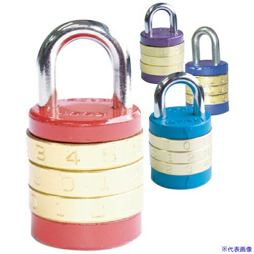 オレンジブック トラスコ中山　TRUSCOフジテック カラー文字合錠 同一鍵30m/m 〔品番:10419〕[ 注番:4036392]特長仕様●ダイヤル：3段●幅(mm)：30●ツル径(mm)：5●色：4種●B(mm)：32●C(mm)：1...