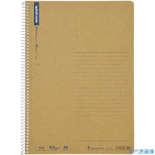 オレンジブック トラスコ中山　TRUSCOmaruman B5 スパイラルノート 横罫40枚 〔品番:N236〕[ 注番:4056219]特長●心地よい書き味が定評のマルマン国産筆記用紙です。仕様●用紙サイズ：B5●中紙(枚)：40仕様2●...