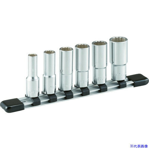 オレンジブック トラスコ中山　TRUSCOTONE ディープソケットセット(12角・ホルダー付) 6pcs 〔品番:HDL306〕[ 注番:4057767]特長●ソケットの取り外しが容易なアルミタイプのソケットホルダで作業効率がアップします...