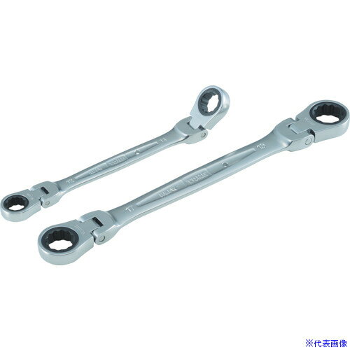 オレンジブック トラスコ中山　TRUSCOTONE 両首振ラチェットめがねレンチ 13×17mm 〔品番:RMFW1317〕[ 注番:4057937]特長●両側にラチェット機構のついためがね部を設け、1丁で2サイズに対応できます。●両ヘッド...